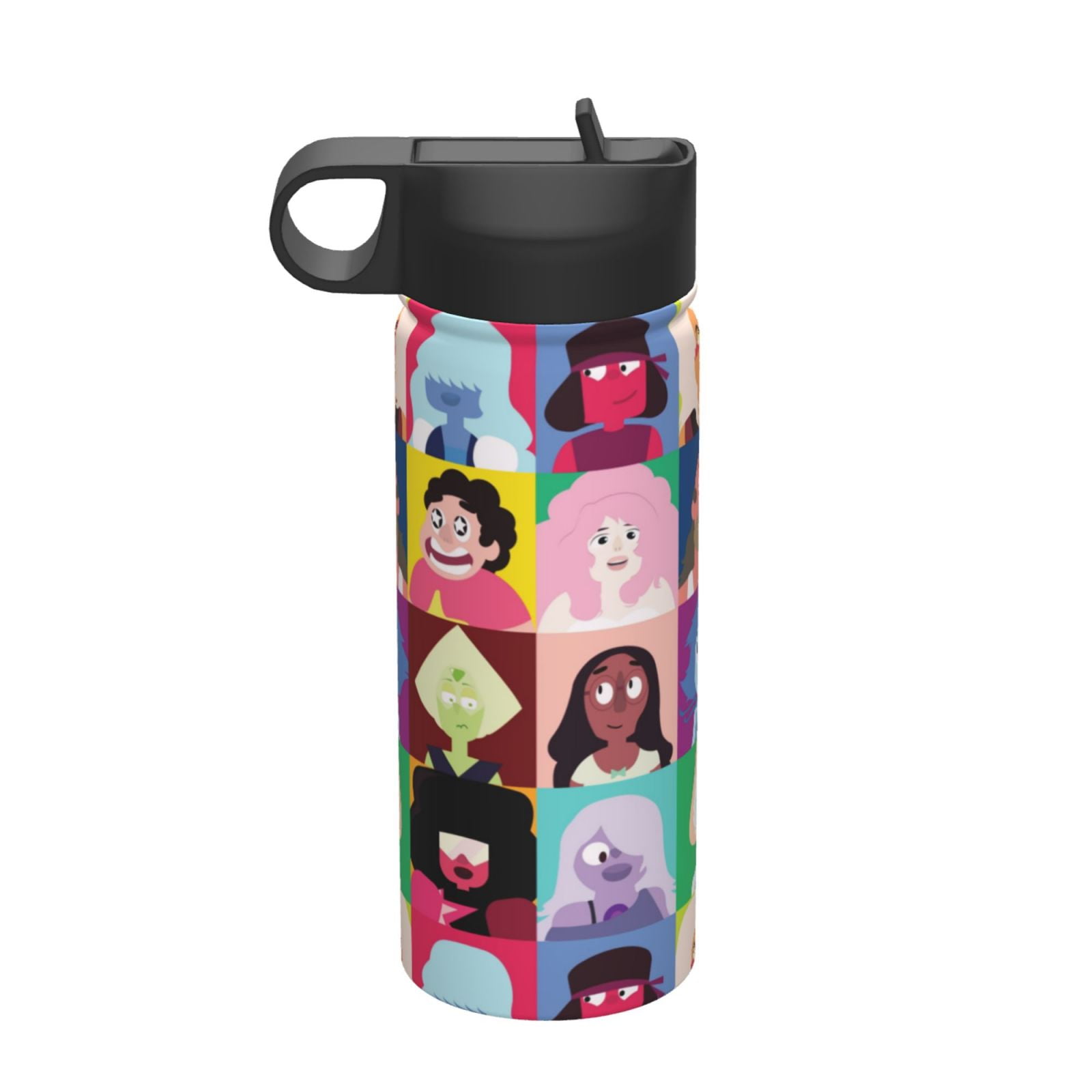 Steven Universe Insulated Water Bottle, 18oz Vacuum Stainless Steel Sports Kettle With Straw Lid ...