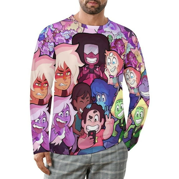 Steven Universe Mens 3D Graphic Print Shirts Casual Long Sleeve Tee ...