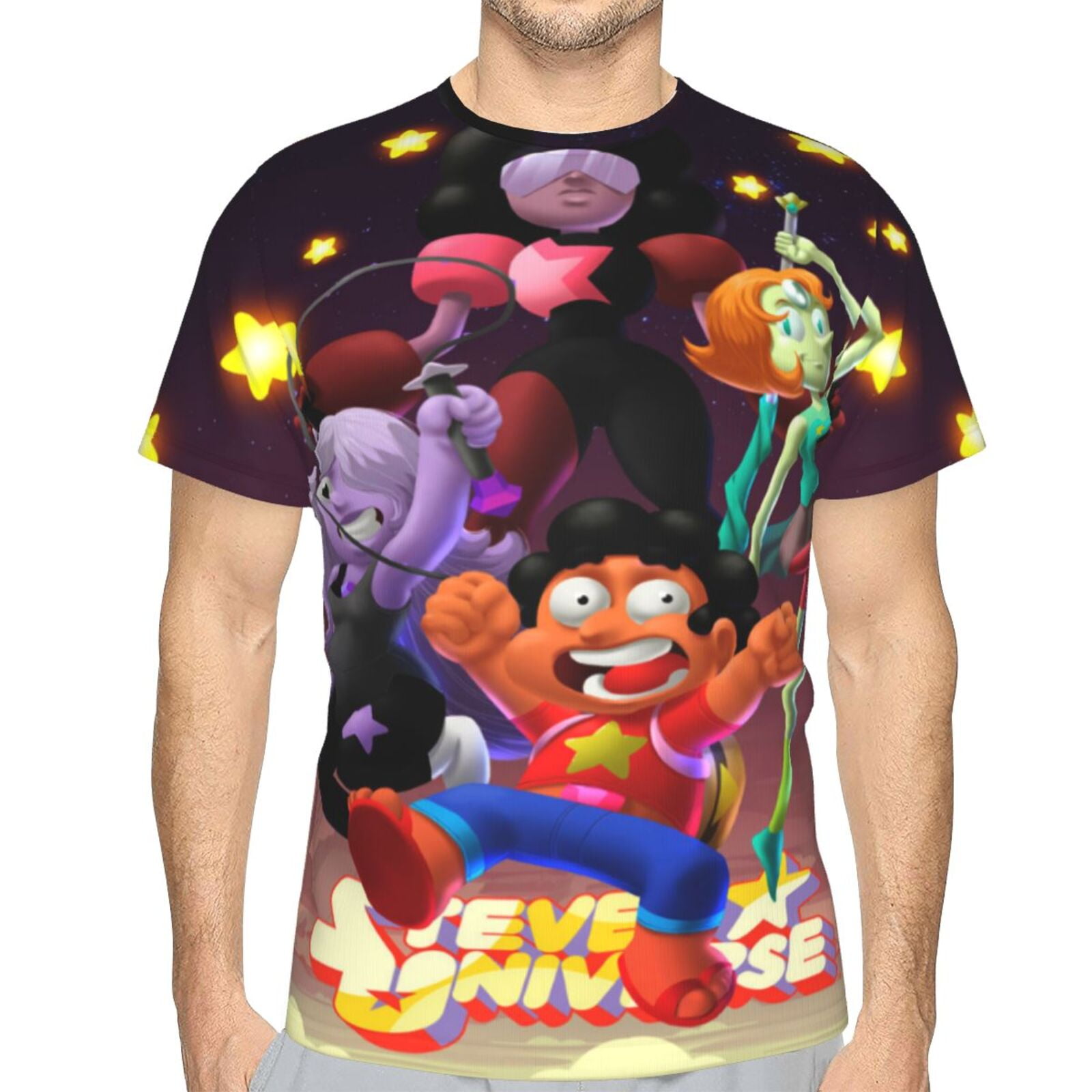 Steven Universe Mens 3d Graphic Print Shirts Casual Short Sleeve Tee ...