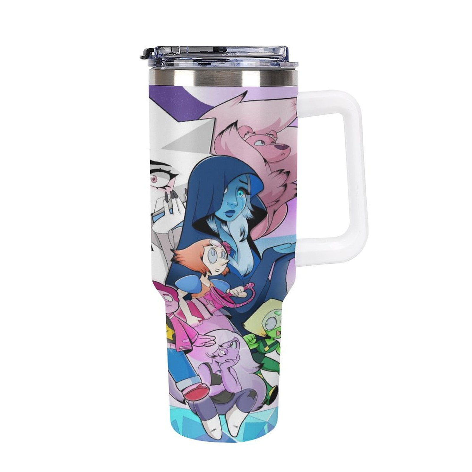 Steven Univer-s Stainless Steel Tumbler with Handle and Straw Fits in ...