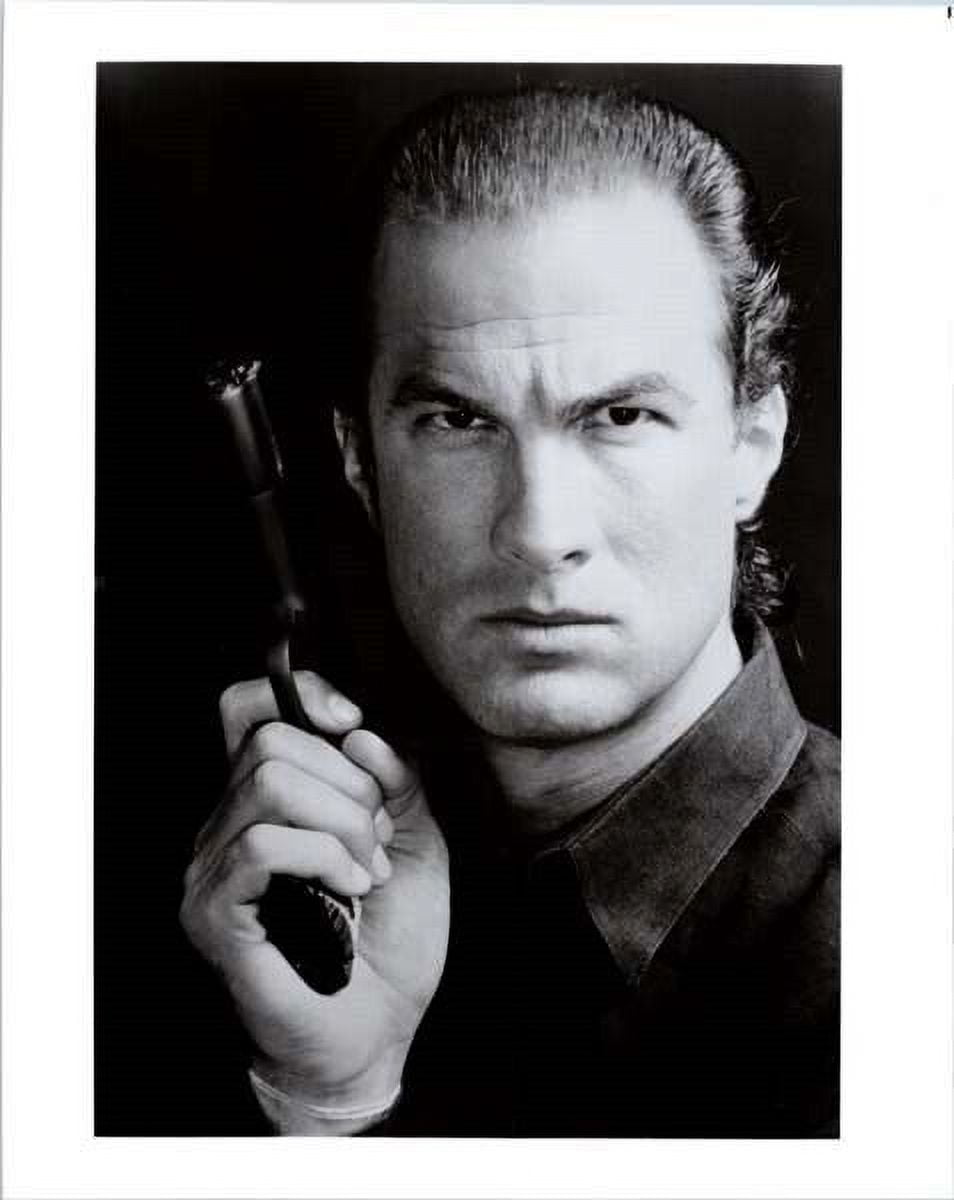 Steven seagal early pose holding up gun 8x10 inch photo - Walmart.com