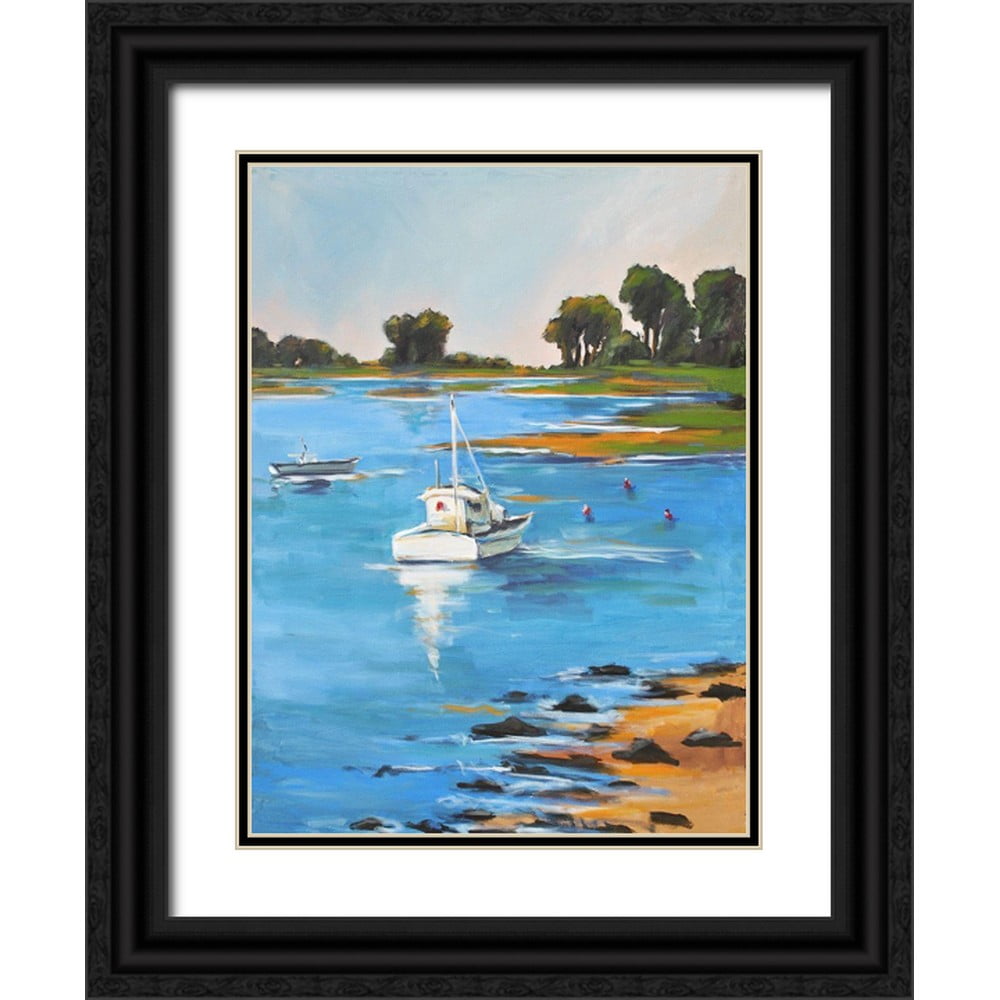 Stevens, Allayn 11x14 Black Ornate Wood Framed with Double Matting ...