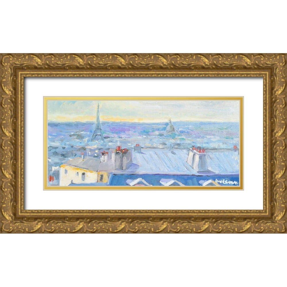 Stevens, Allayn 18x10 Gold Ornate Wood Framed with Double Matting ...