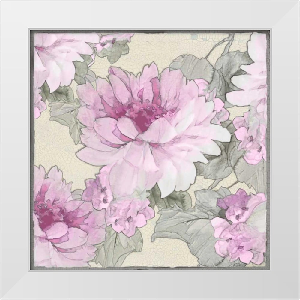 Stevens, Jesse 15x15 White Modern Wood Framed Museum Art Print Titled - Earthly Delights in Pink ...