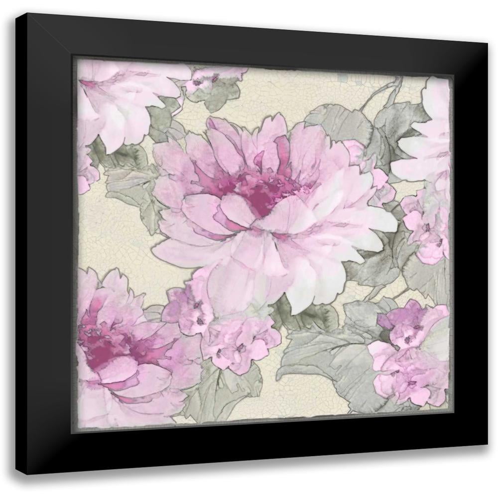 Stevens, Jesse 20x20 Black Modern Framed Museum Art Print Titled - Earthly Delights in Pink II ...