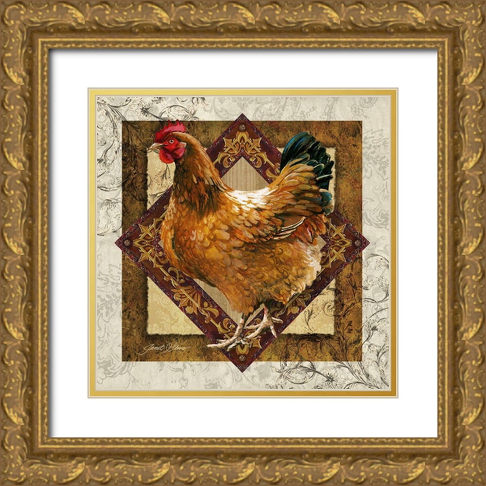 Stever, Janet 12x12 Gold Ornate Wood Framed with Double Matting Museum ...