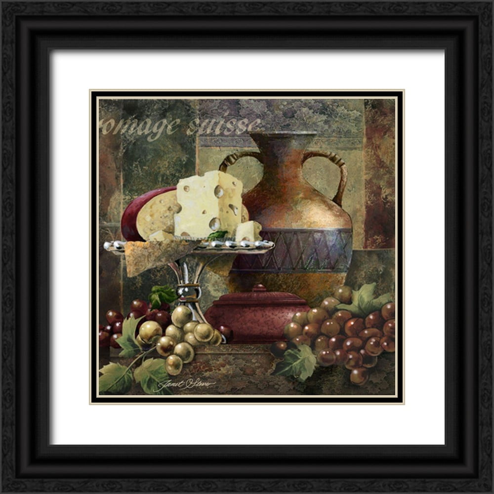 Stever, Janet 26x26 Black Ornate Wood Framed with Double Matting Museum ...