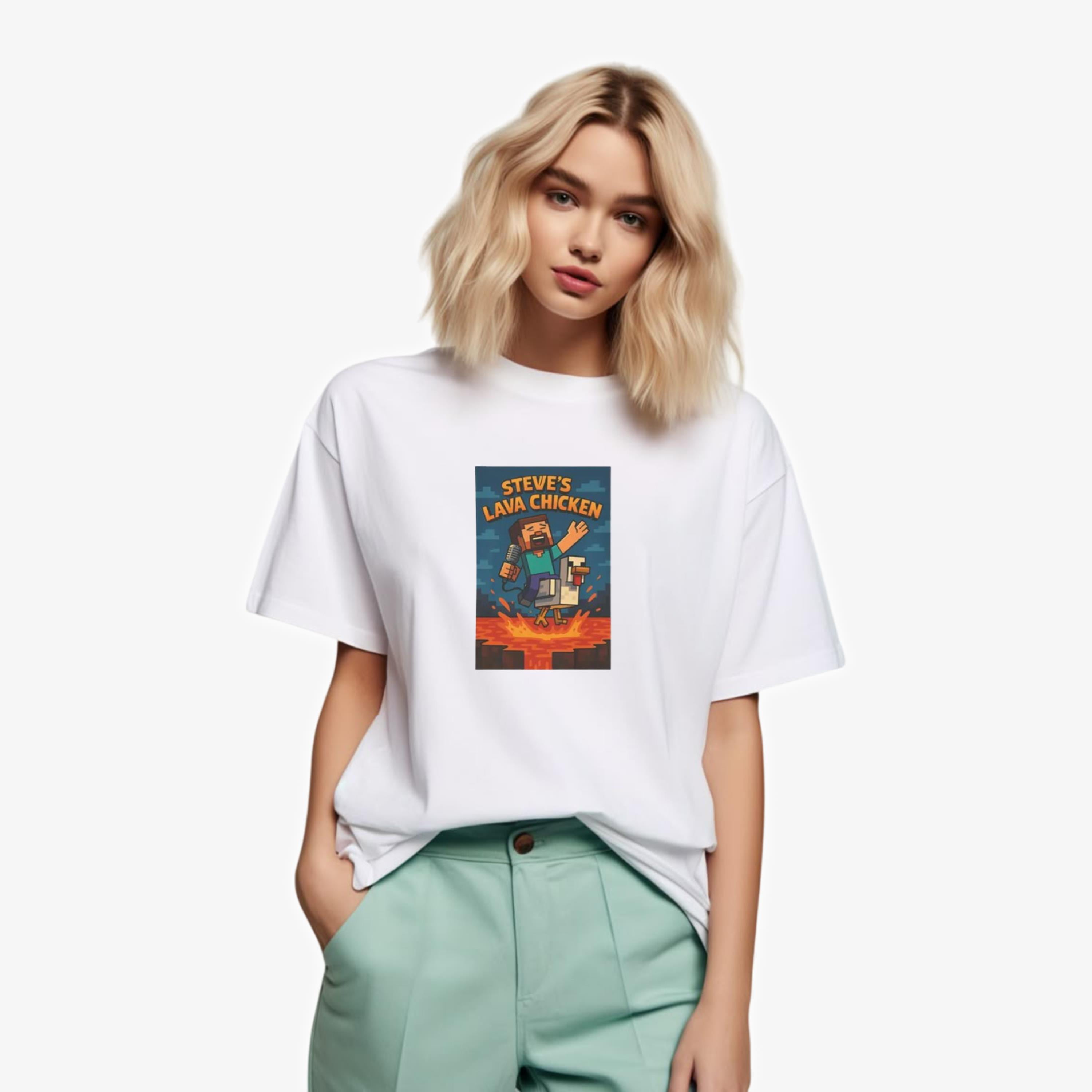 Steves Lava Chicken Minecraft Inspired Gamer Food Meme Funny Pixel ...