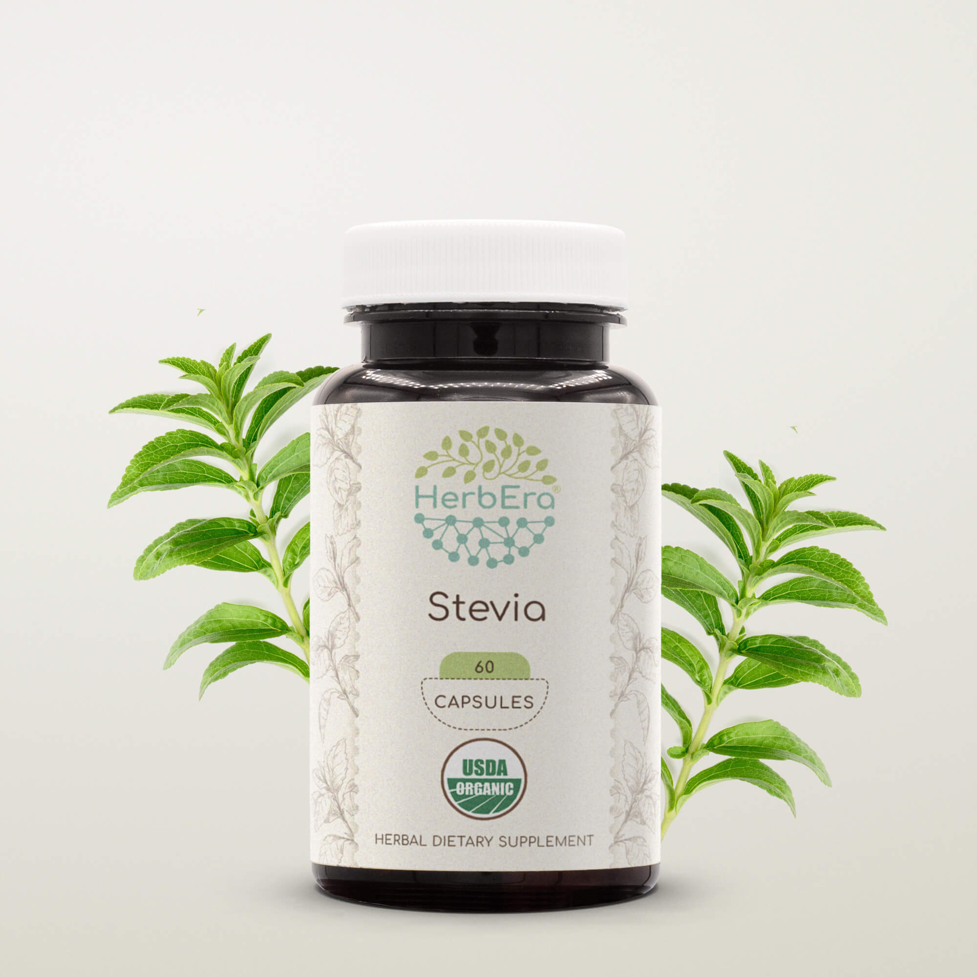 Stevia 60 Capsules, 500 mg, Organic Stevia (Stevia Rebaudiana) Dried ...