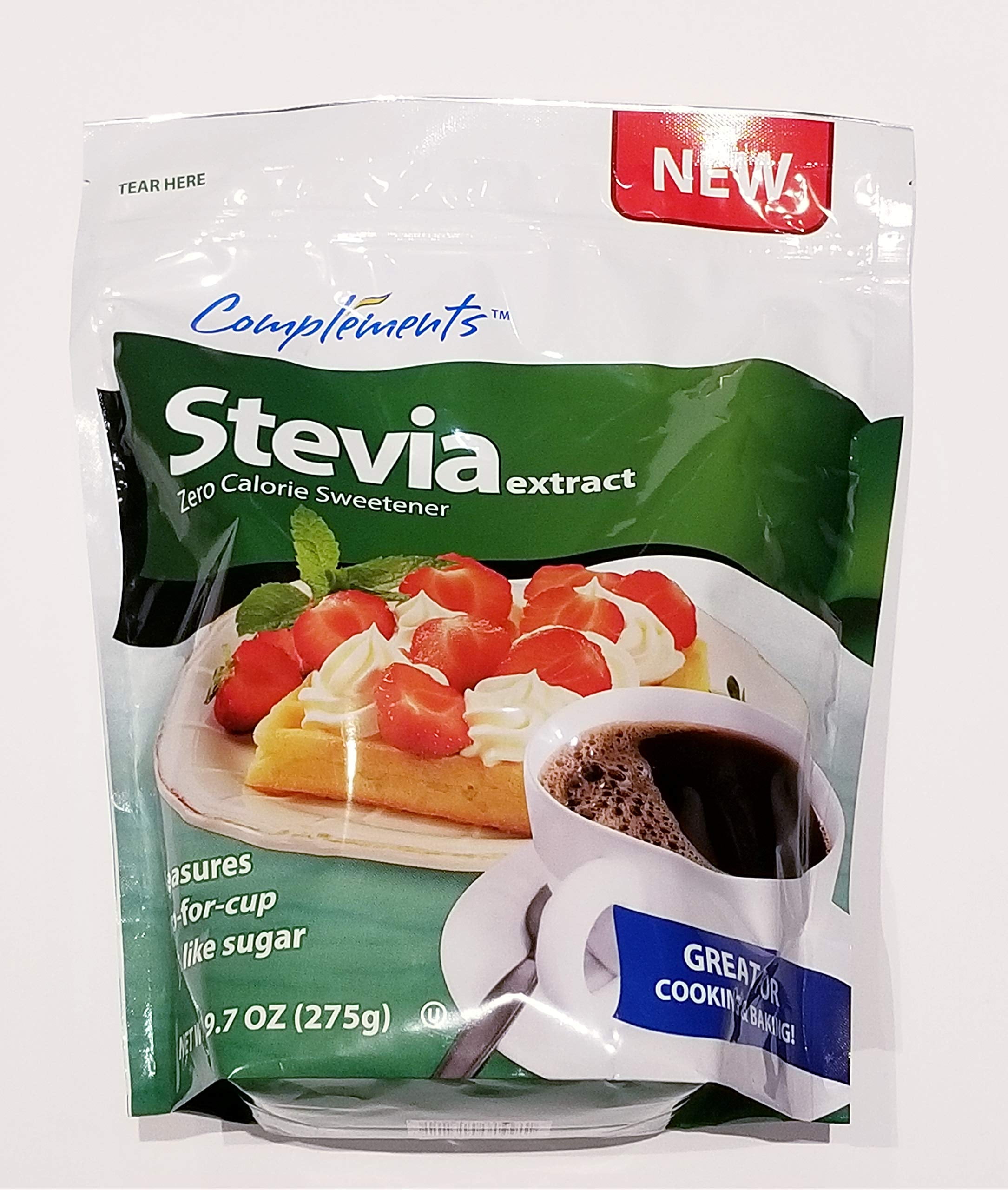 Stevia Extract by Compliments Zero Calorie Sweetener 9.7 oz Sugar ...