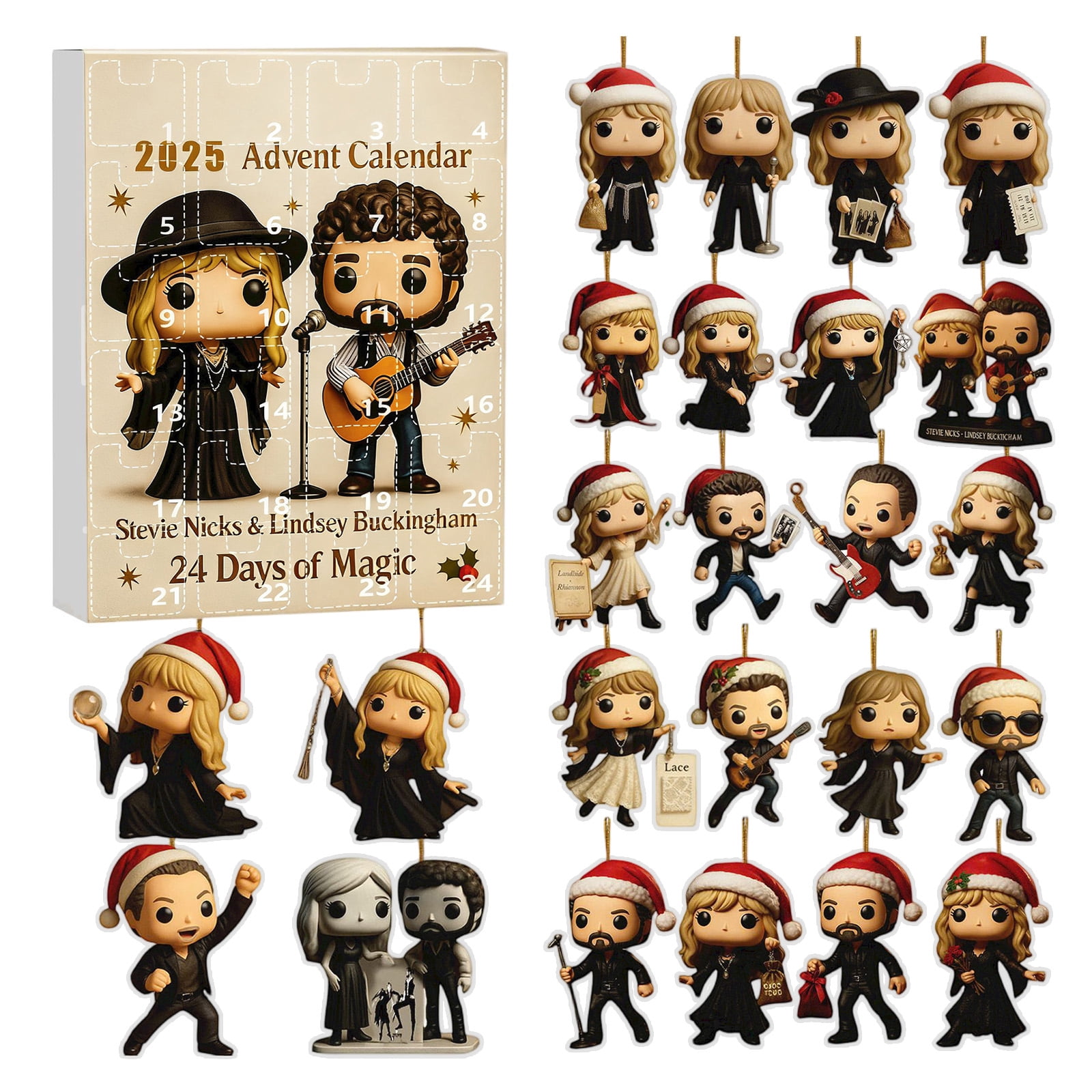 Stevie Nicks Fleetwood Mac Christmas 2D Advent Calendar Xmas Tree ...