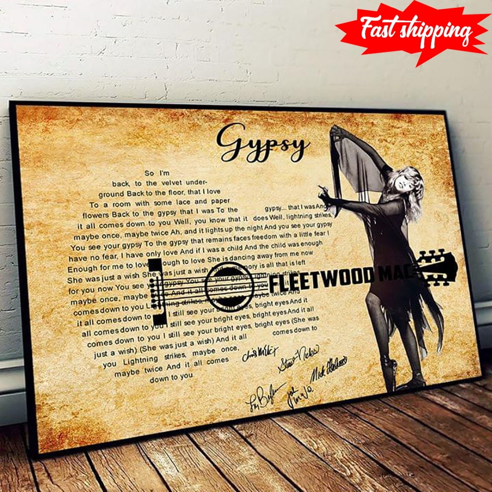 Stevie Nicks Gypsy Lyrics With Guitar Typography And Fleetwood Mac ...