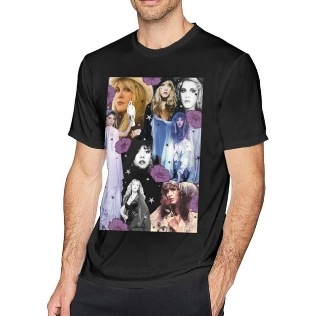 Stevie Nicks Men Cotton Short Sleeve Crewneck T Shirts Vintage Graphic ...
