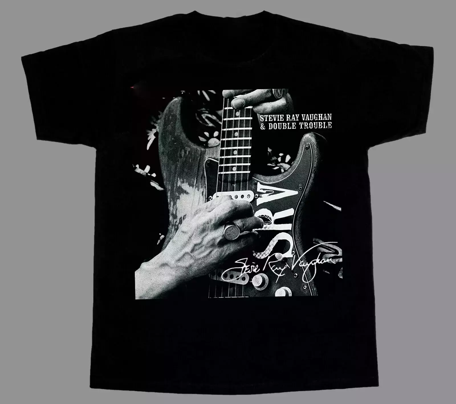 Stevie Ray Vaughan & Double Trouble Black Shirt, Stevie Ray Vaughan ...