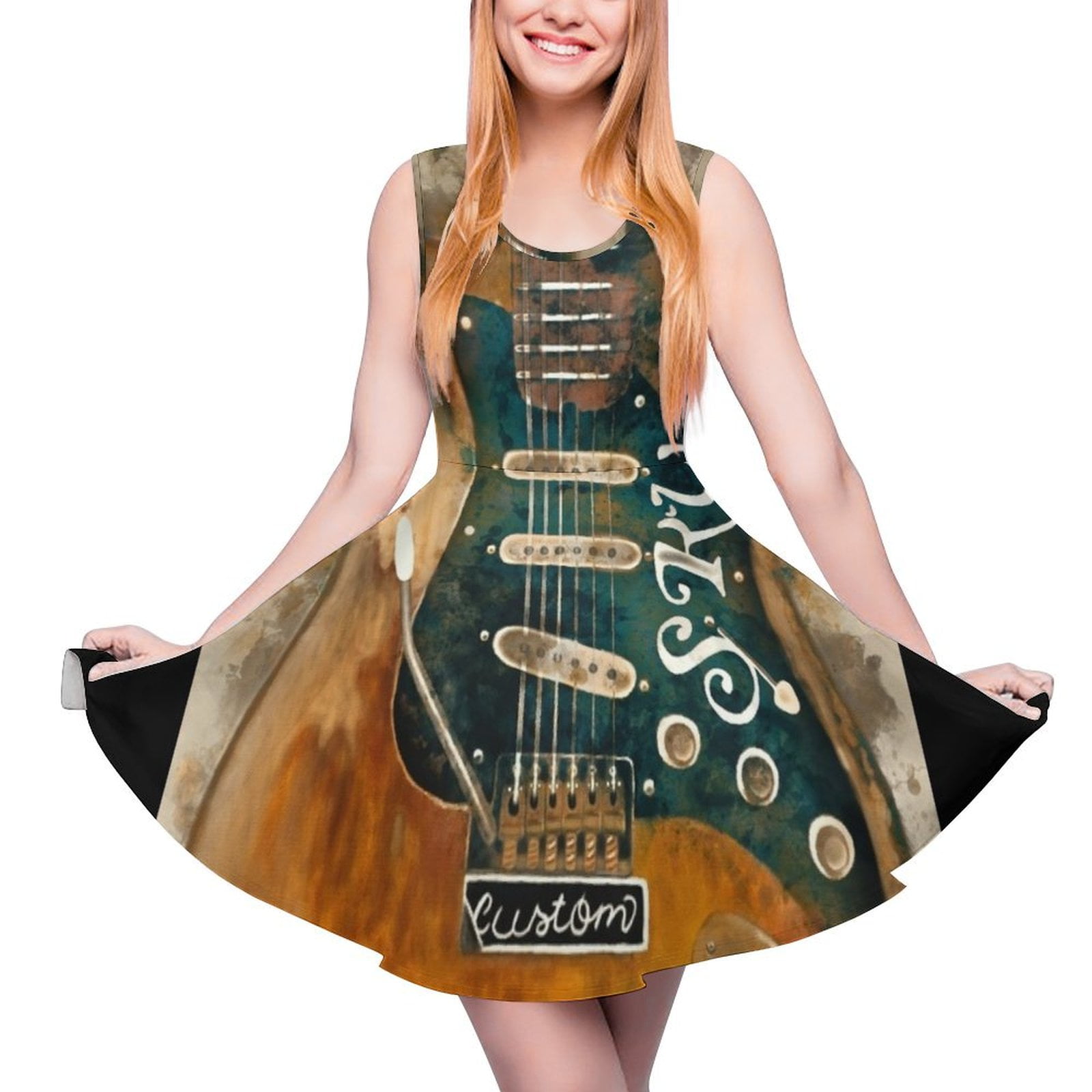 Stevie Ray Vaughan"s electric guitar Sleeveless Dress clothes beach ...