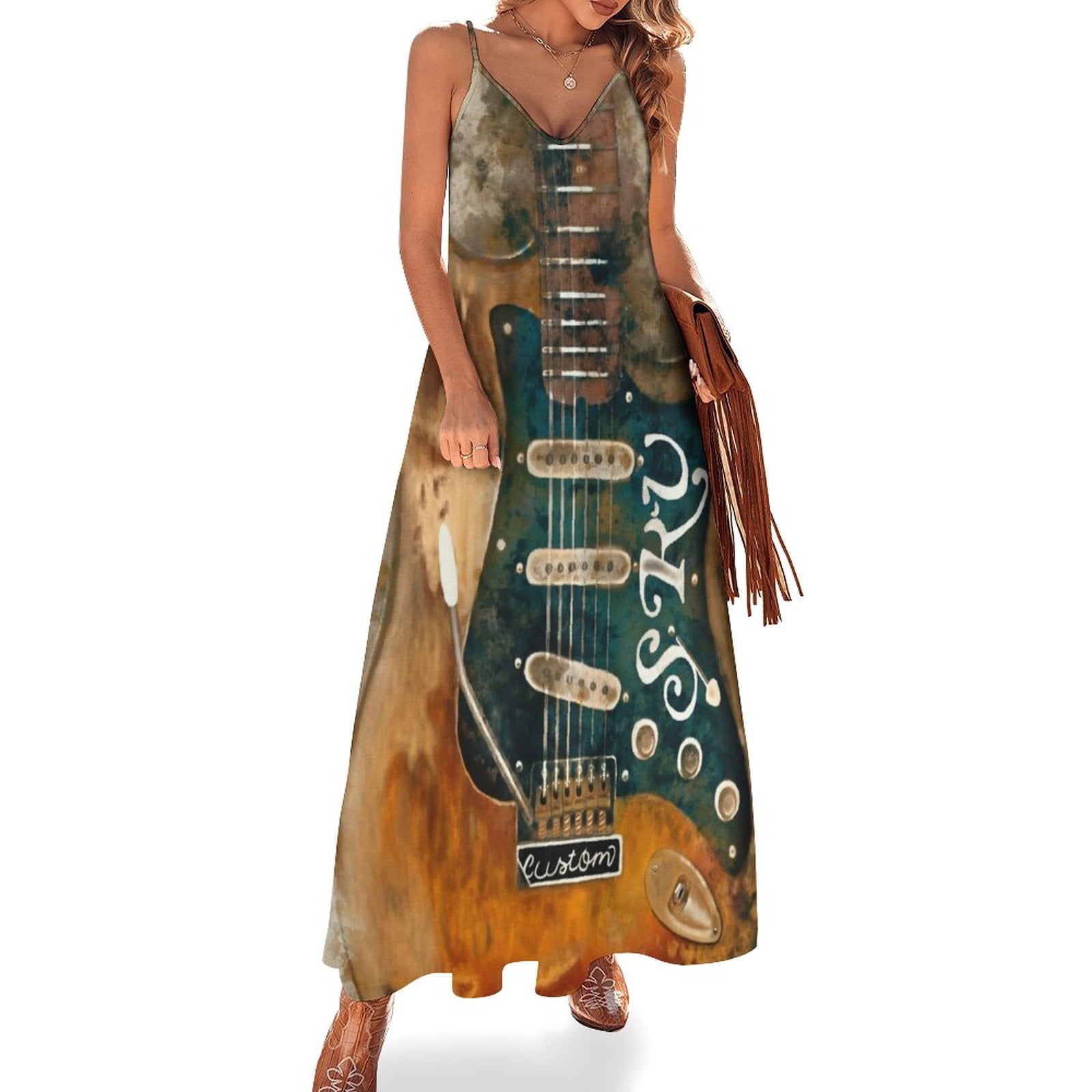 Stevie Ray Vaughan's electric guitar Sleeveless Dress summer dress ...