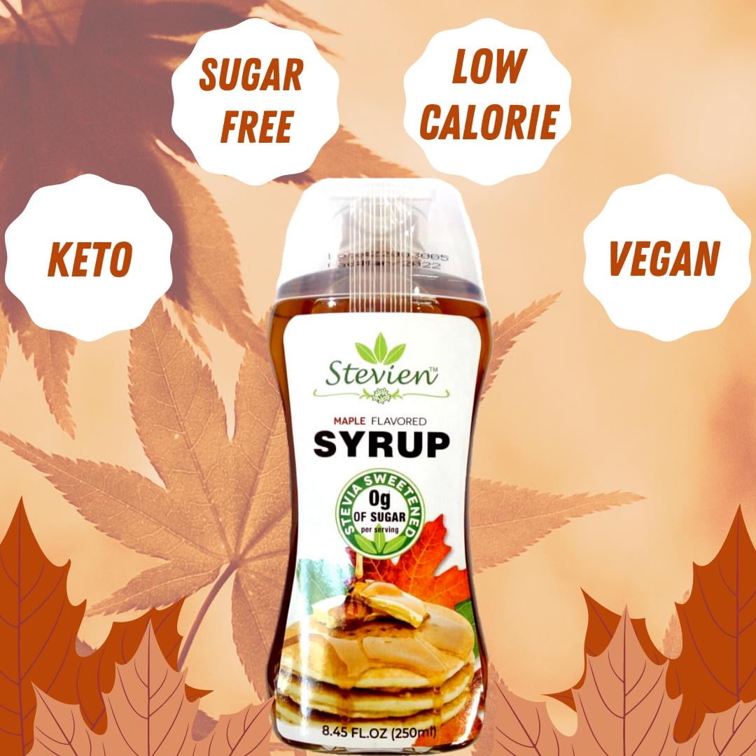 Stevien Organic Stevia Maple Flavor Syrup - Keto Friendly, Low Calorie ...