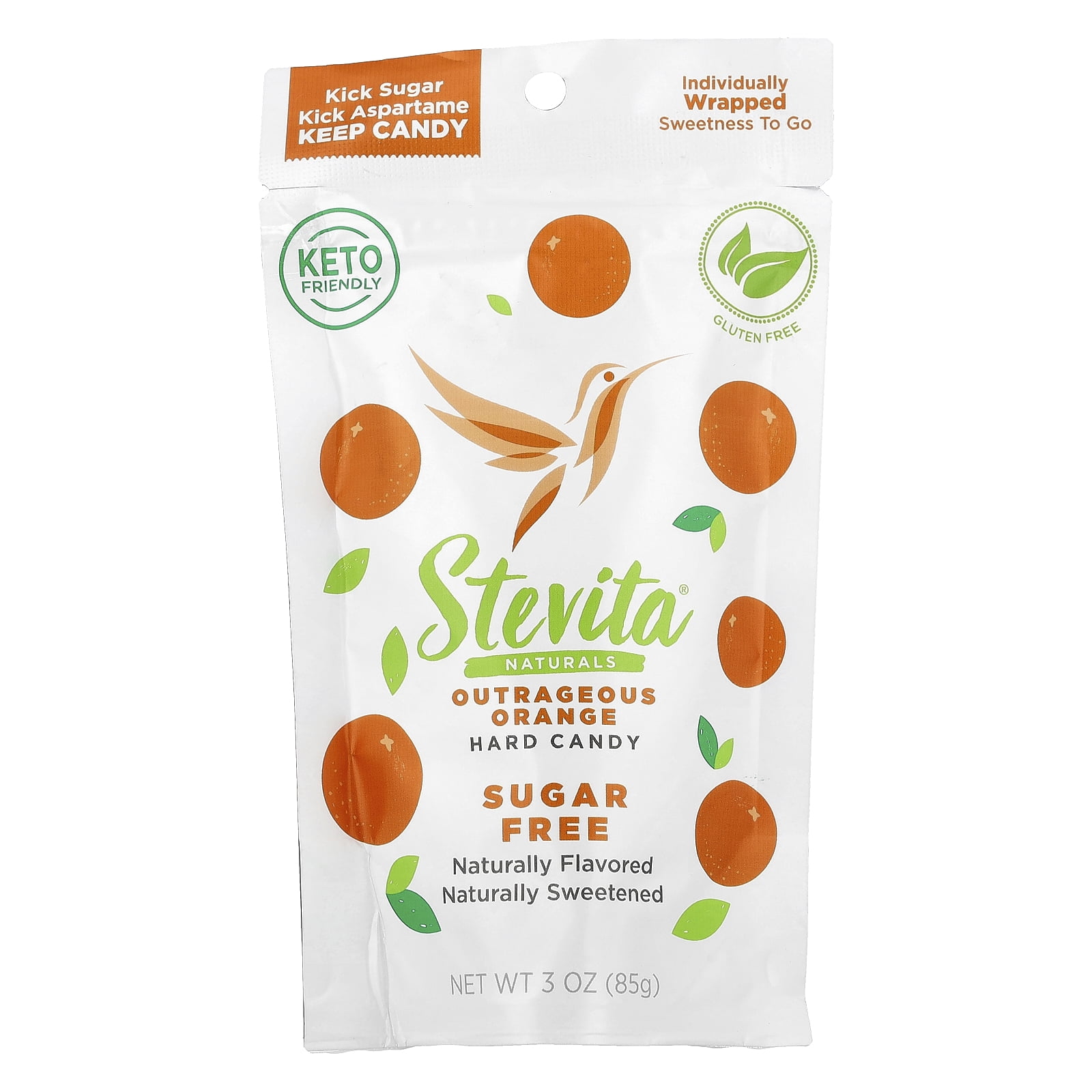 Stevita Naturals Naturals, Sugar Free Hard Candy, Outrageous Orange, 3 ...
