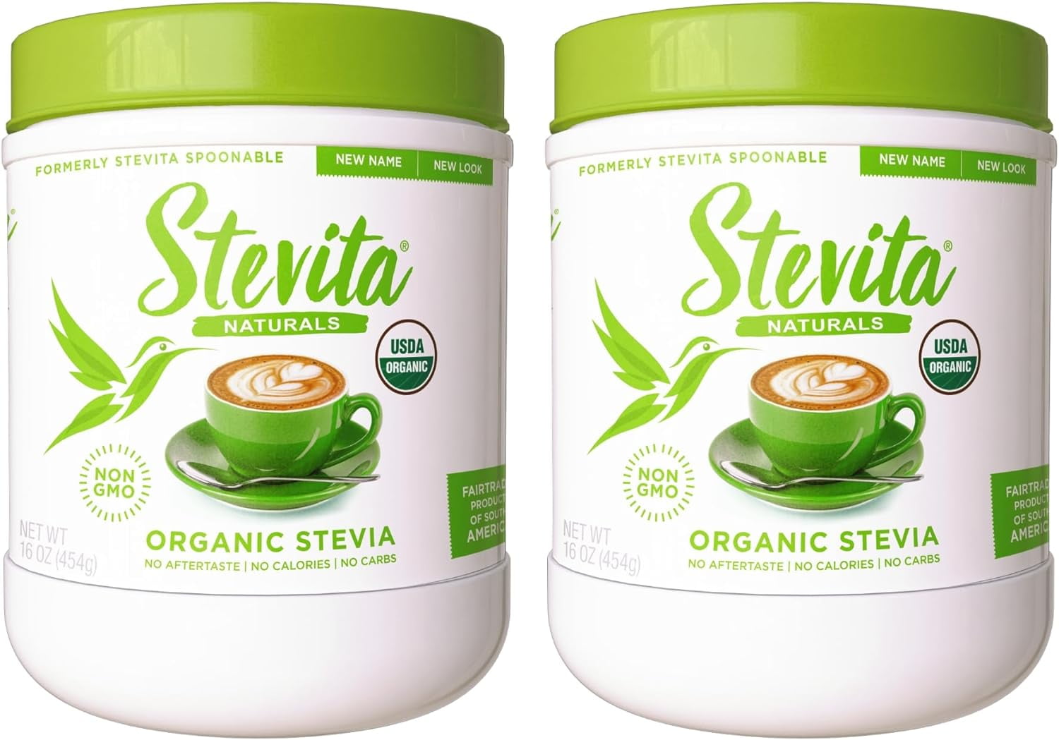 Stevita Organic Stevia - 16 oz, Pack of 2 - Stevia & Erythritol All ...