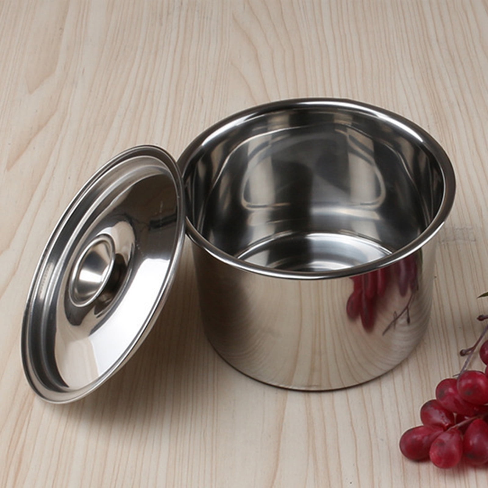 Stew Pot with Lid Non Stick Magnetic Stainless Steel Soup Seasoning ...