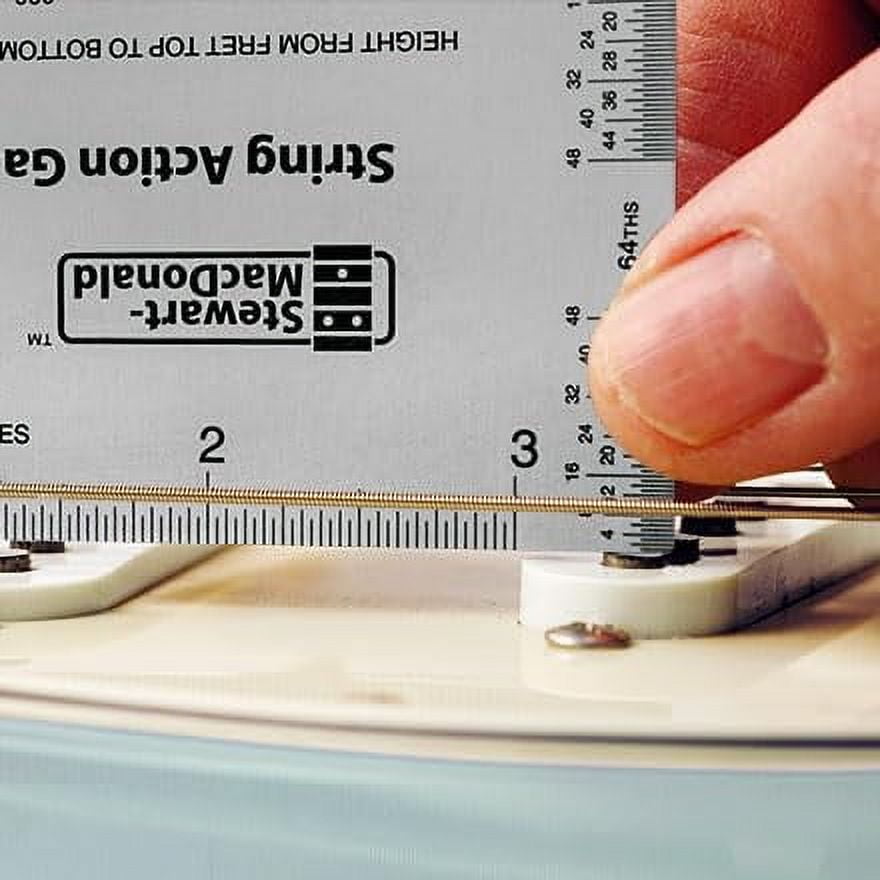 StewMac String Action Gauge And Ruler, Inches, Stainless Steel ...