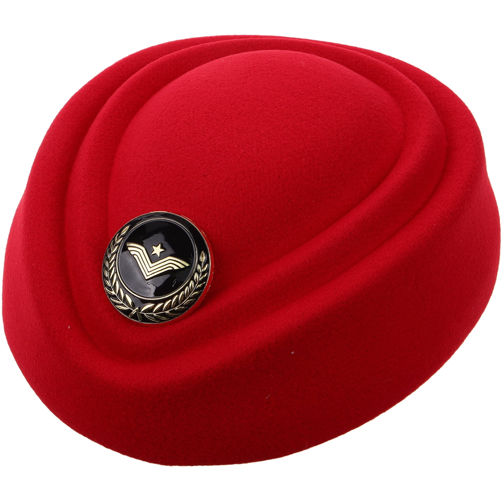 Stewardess Hat Costume Accessories Delicate Berets Performance Red ...