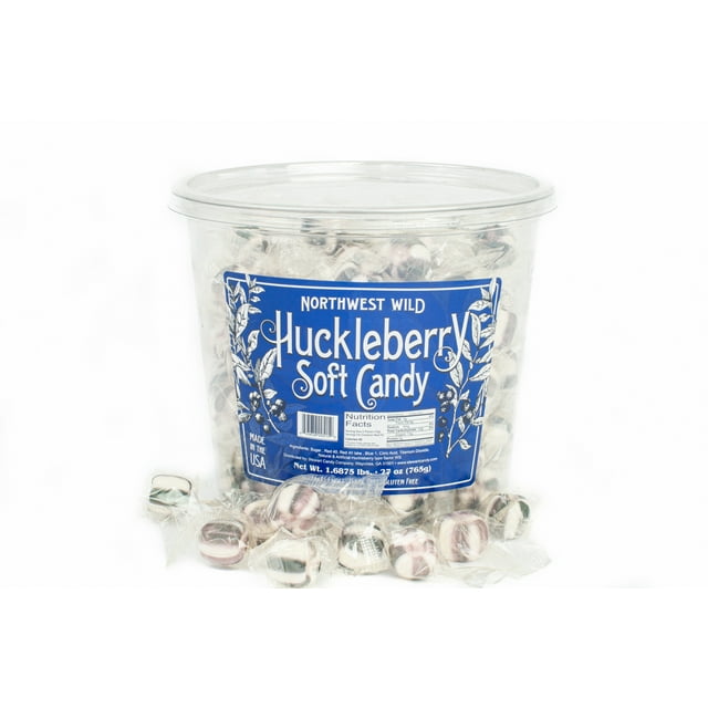 Stewart Candy Huckleberry Flavored Soft Candy Puff Balls - 27oz Tub for ...