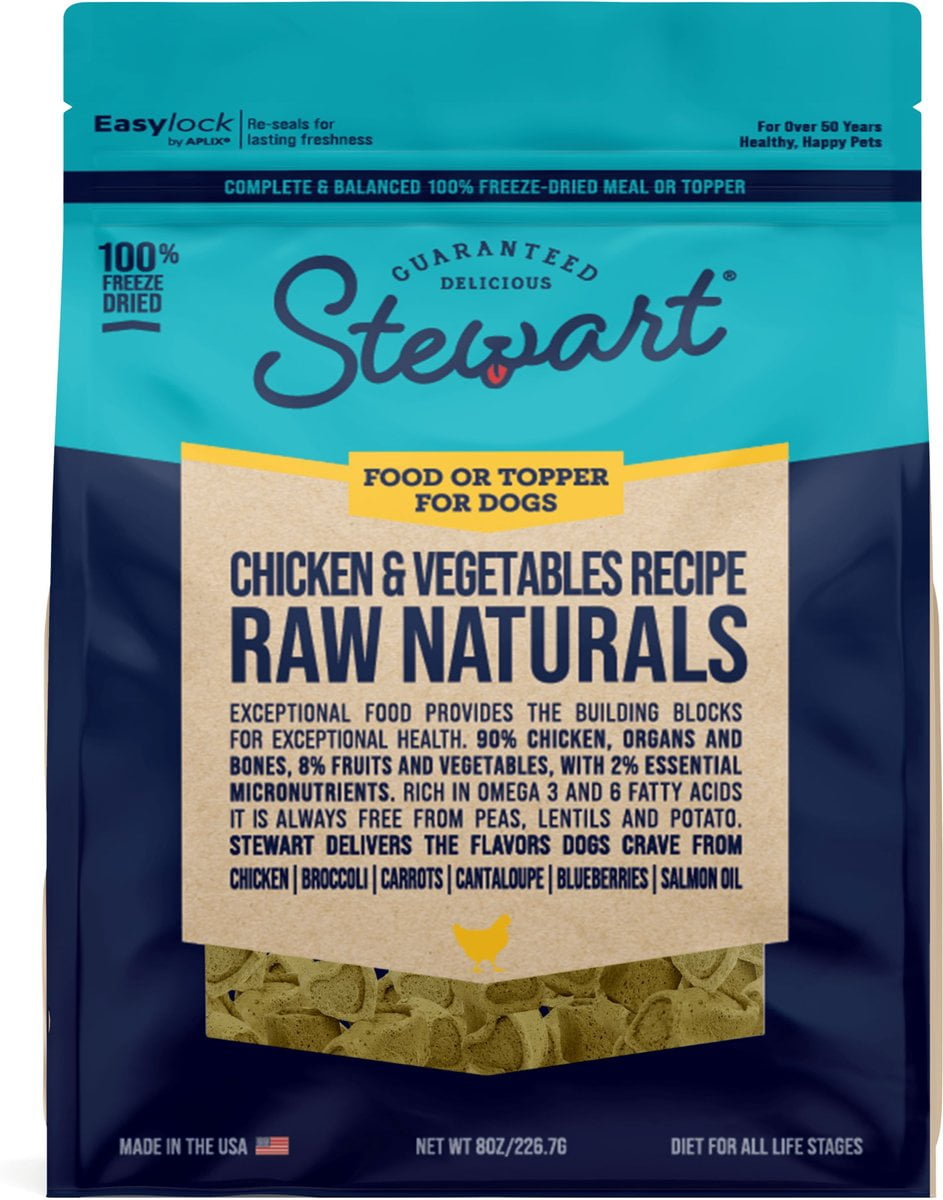 Stewart Raw Naturals Freeze Dried Dog Food Chicken & Vegetable - 8 oz ...
