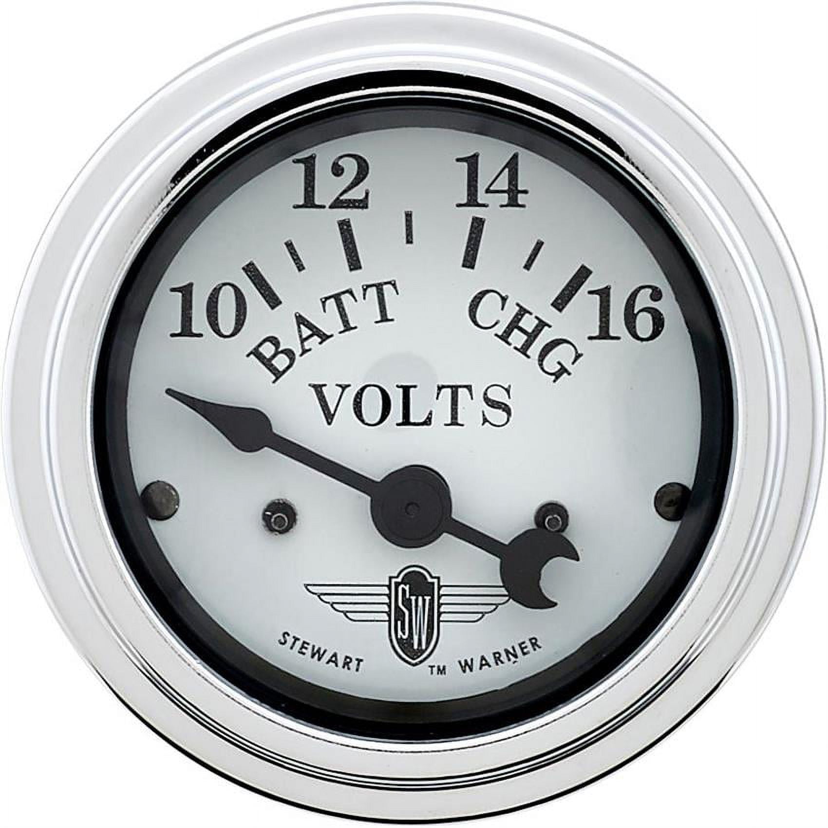 Stewart Warner 82481 Wings Voltmeter Gauge, White - Walmart.com
