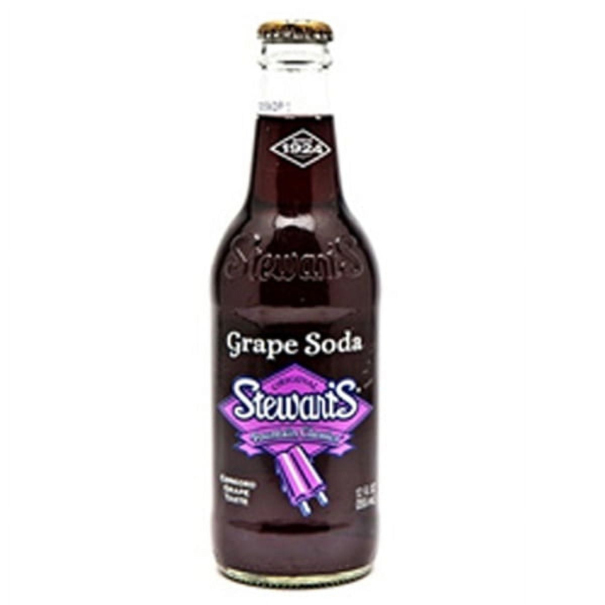 Stewart's Fountain Classics Grape Soda 12 oz Glass Bottles - Pack of 12 ...