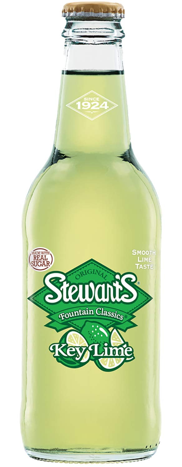 Stewart's Key Lime Soda, 12 fl oz (12 Glass Bottles), All Natural ...