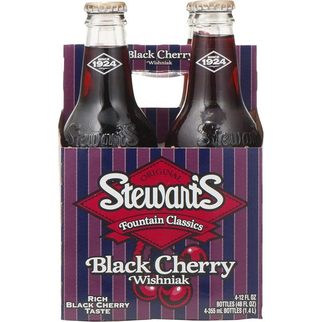 Stewart's Original Fountain Classics Black Cherry Wishniak - 4 Pack, All Natural Family Pack ...