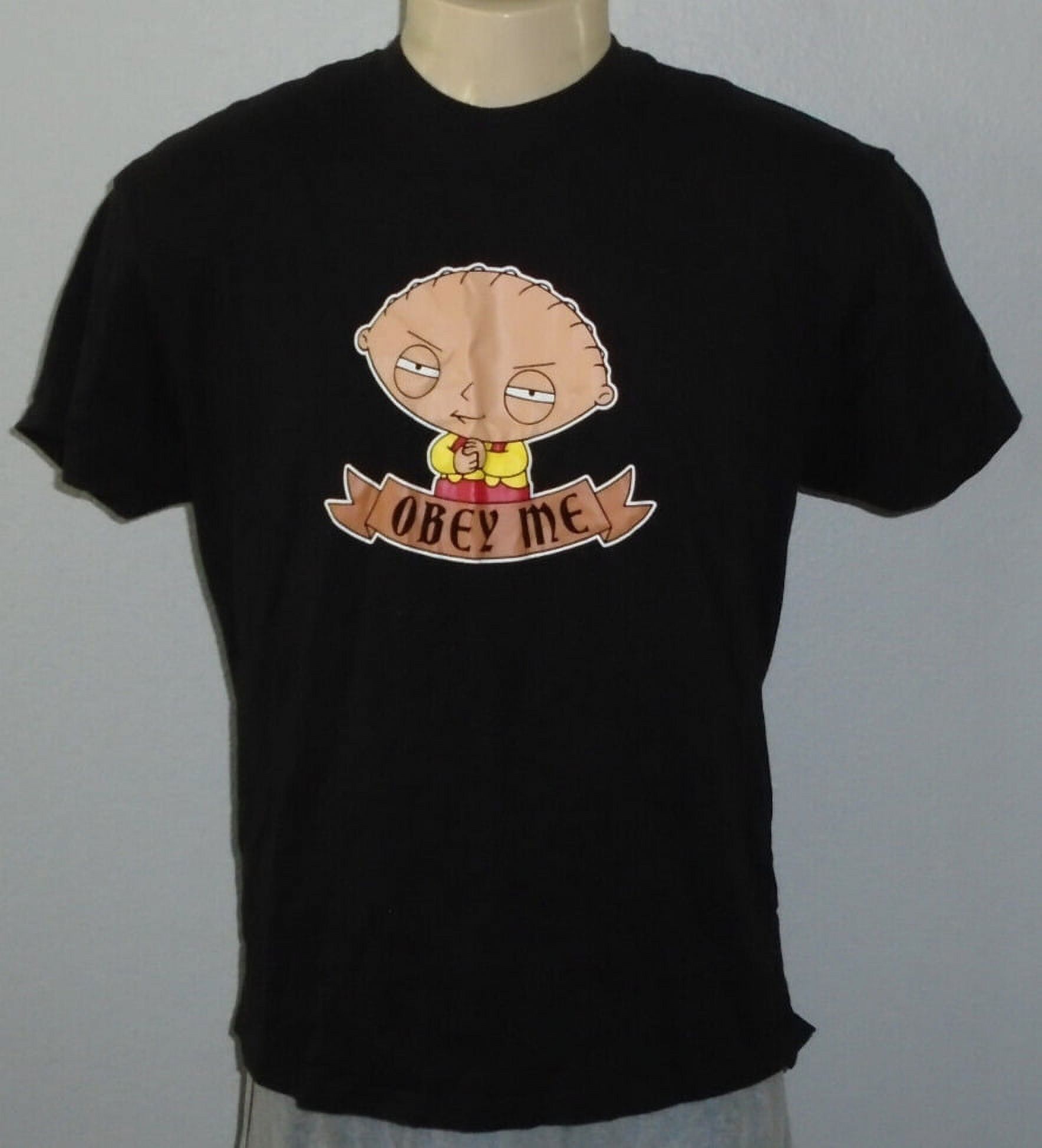 Stewie Obey Me Family Guy 2007 Black T-Shirt Men Large - Walmart.com