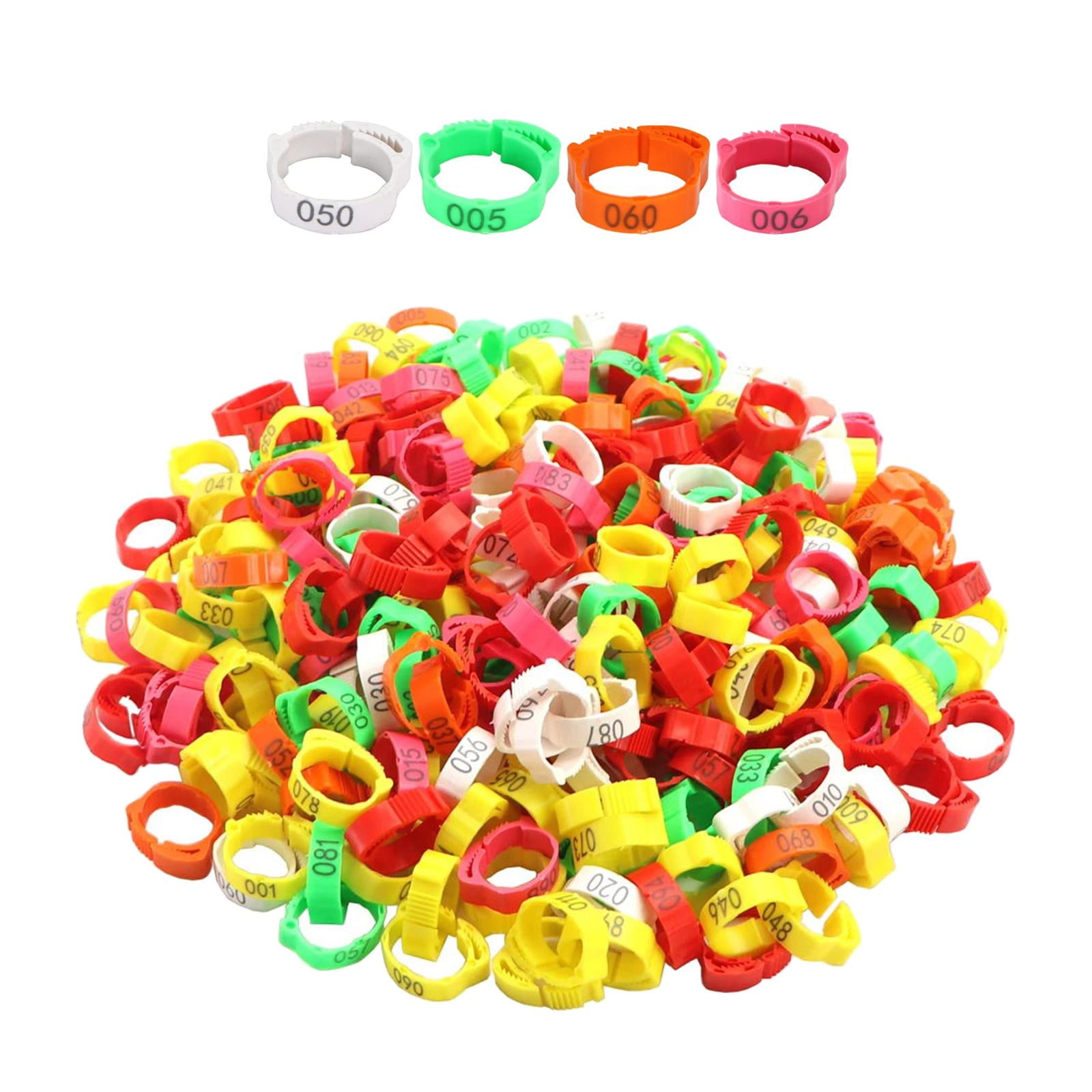 Stgfyxgs 100 Pieces Chicken Leg Rings Poultry Leg Bands Clip on Rings ...