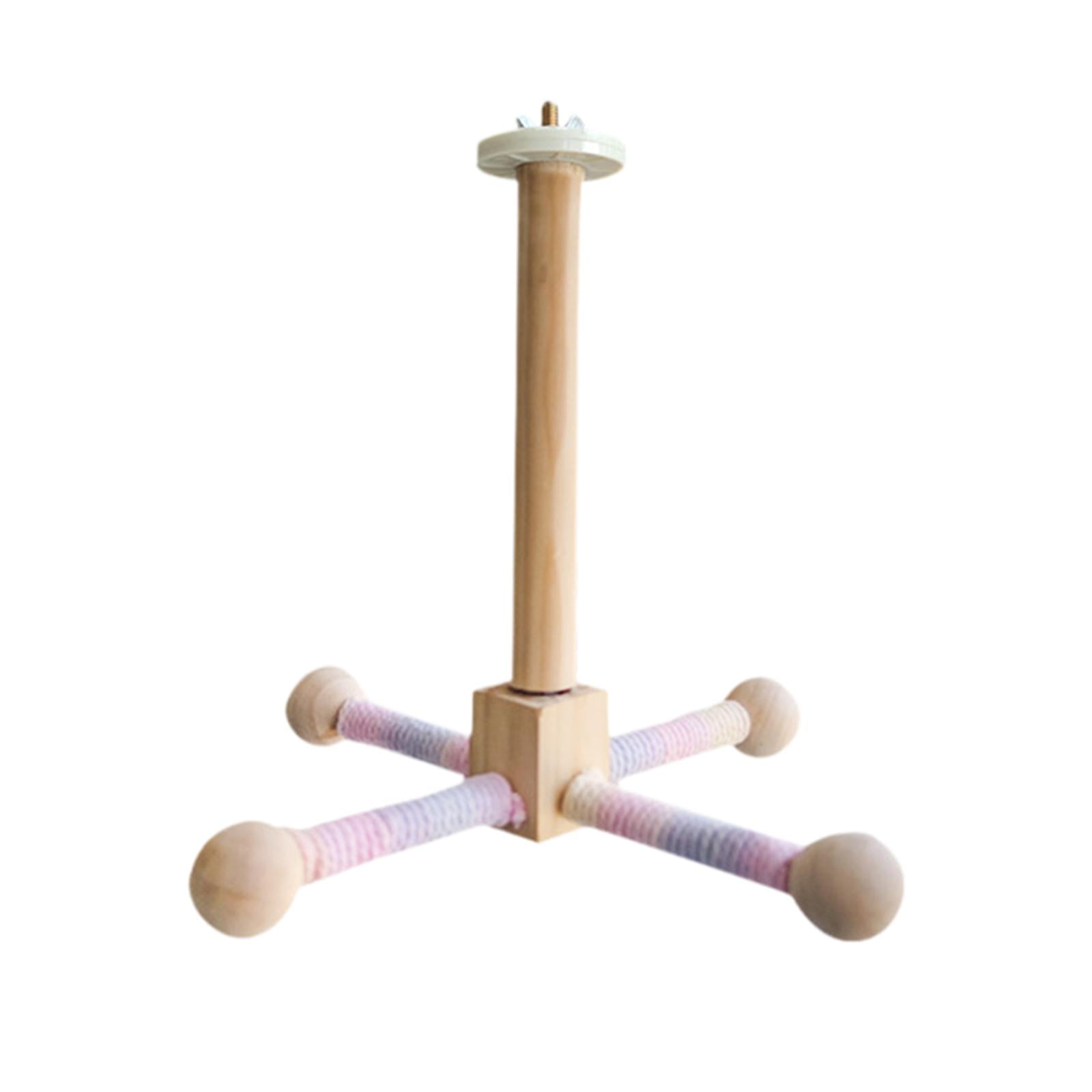 Stgfyxgs Bird Rotating Perch Toy Wooden Parrots Wheel Toy for Parakeet ...