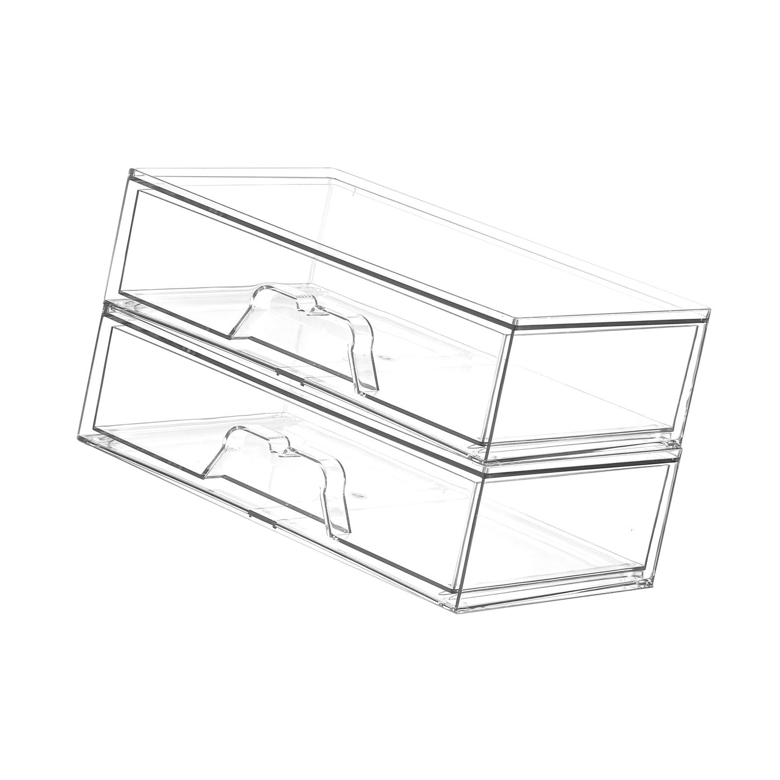 Stgfyxgs Clear Vanity Organizer Drawer Storage Box Versatile Stackable ...