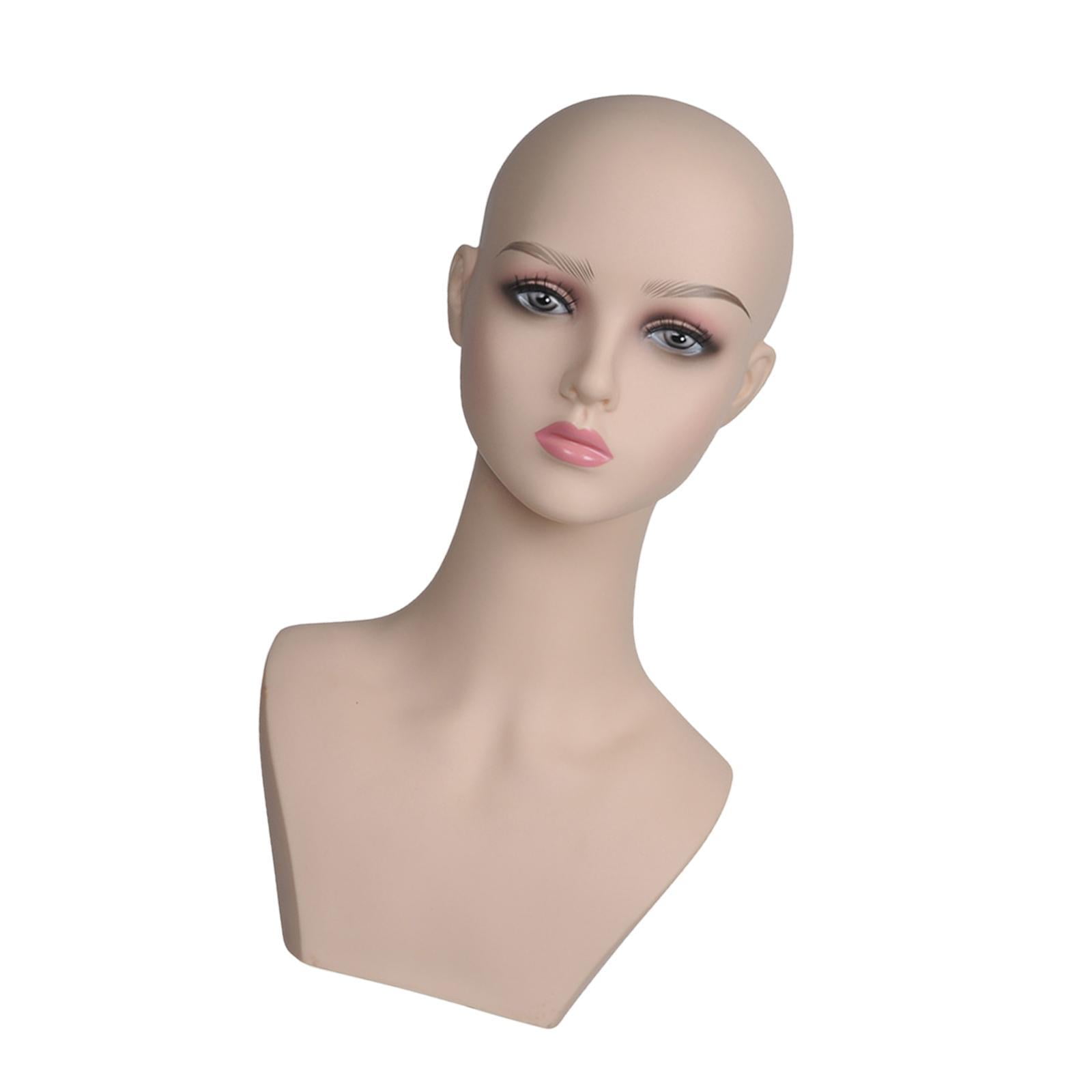 Stgfyxgs Female Mannequin Head ,with Shoulder, Multipurpose, with ...