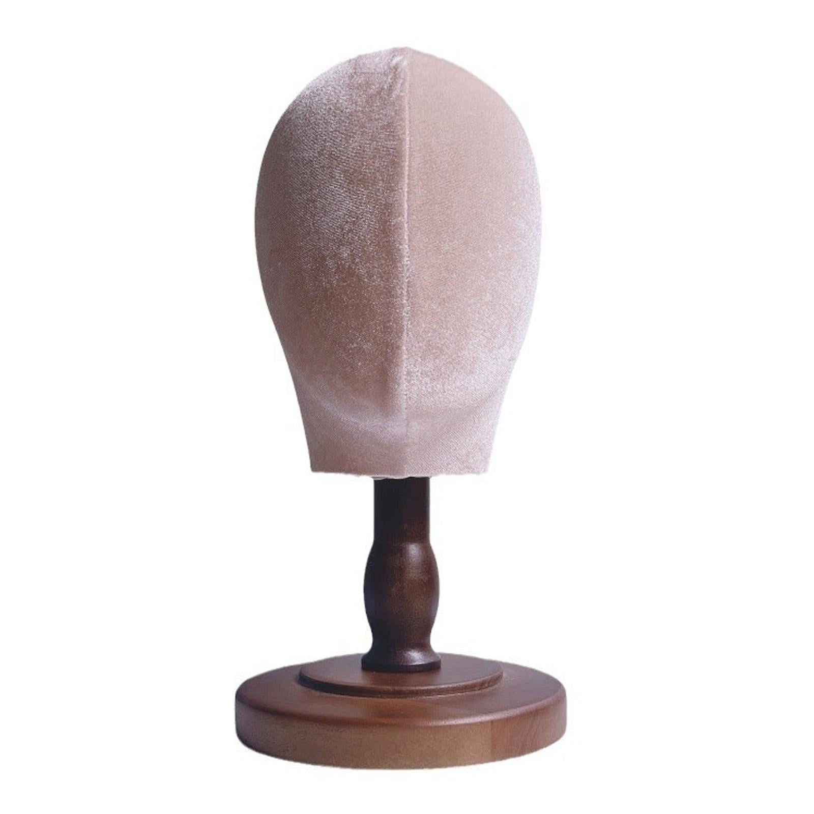 Stgfyxgs Stand, Velvet Manikin Head with Wood Base, Mannequin Head ...