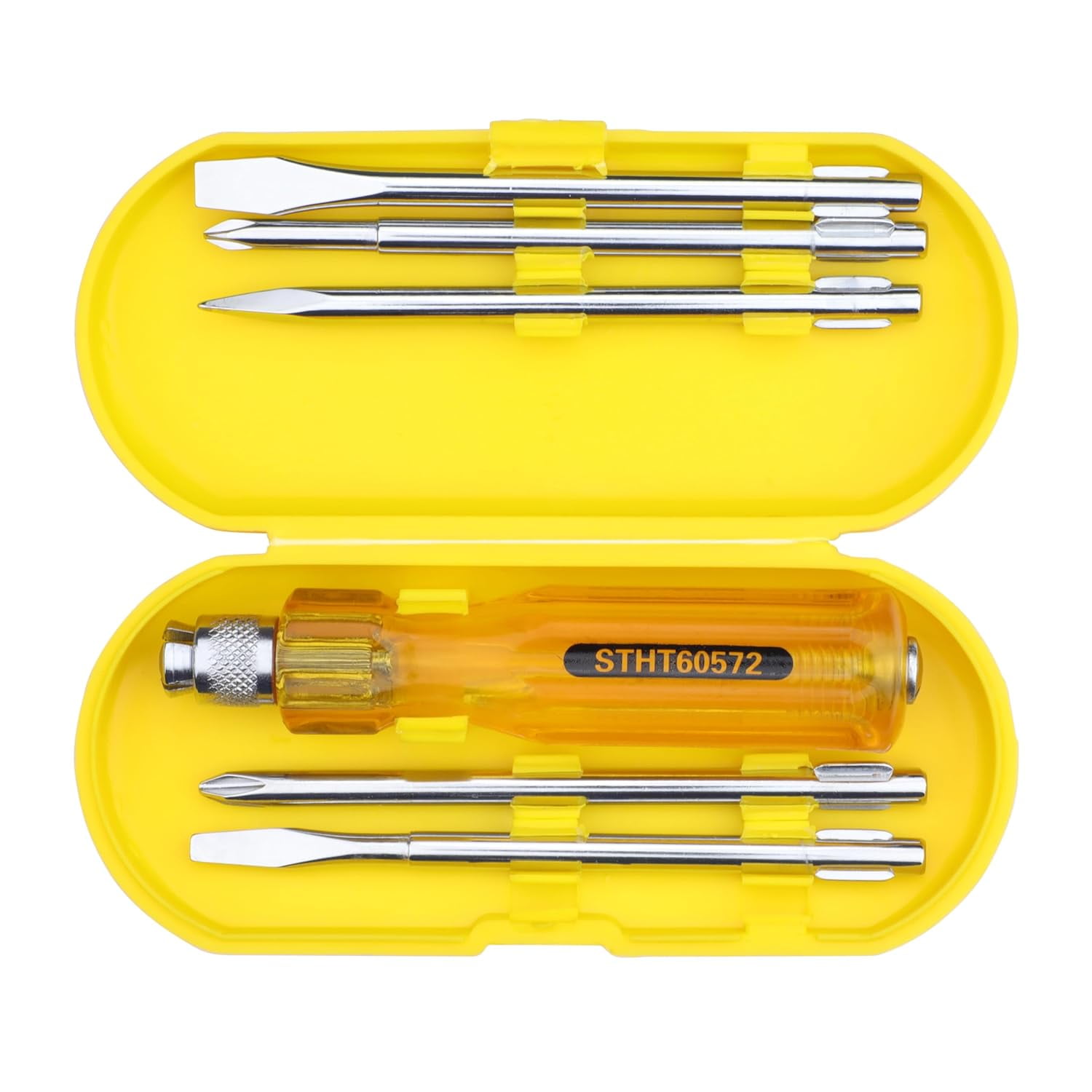 Stht60572-8b 5 Pcs Screwdriver Set - Yellow & Silver | Chrome Vanadium ...