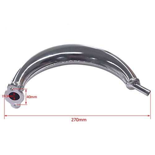 Sthus40mm Half Moon Silencer Muffler Exhaust Black For 49cc 60cc 66cc ...