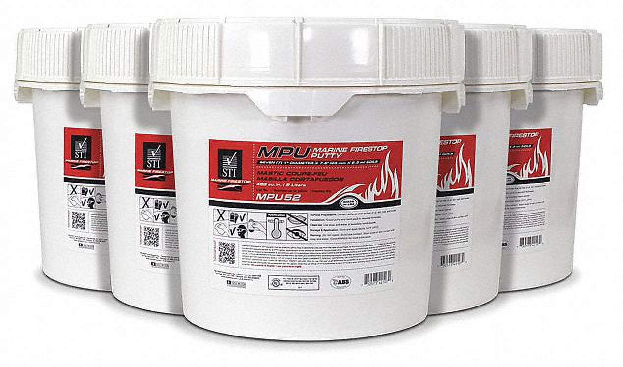 Sti Marine Marine Firestop Putty,5 gal. Size,Red MPU52 - Walmart.com
