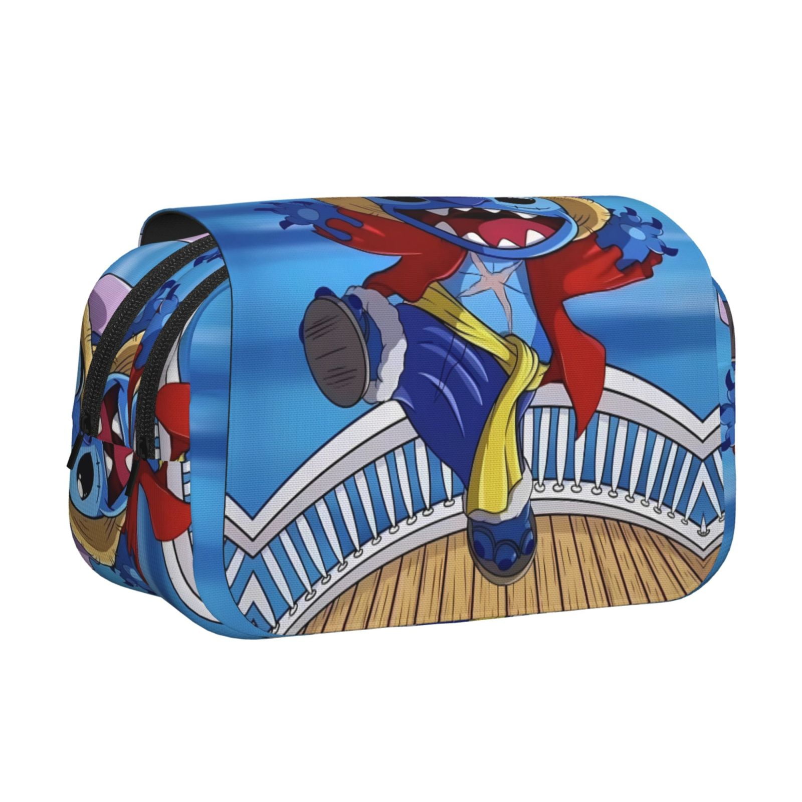 Sti-Tch Foldable Pencil Case, Double Zipper Large Pencil Pouch ...