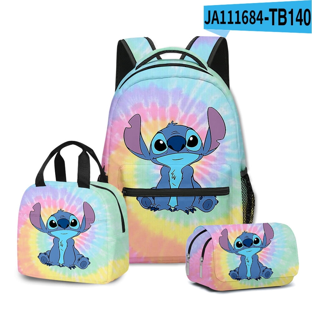 Sti_tch 3-Piece Backpack Set - Cute Cartoon Backpack, Insulated Lunch ...
