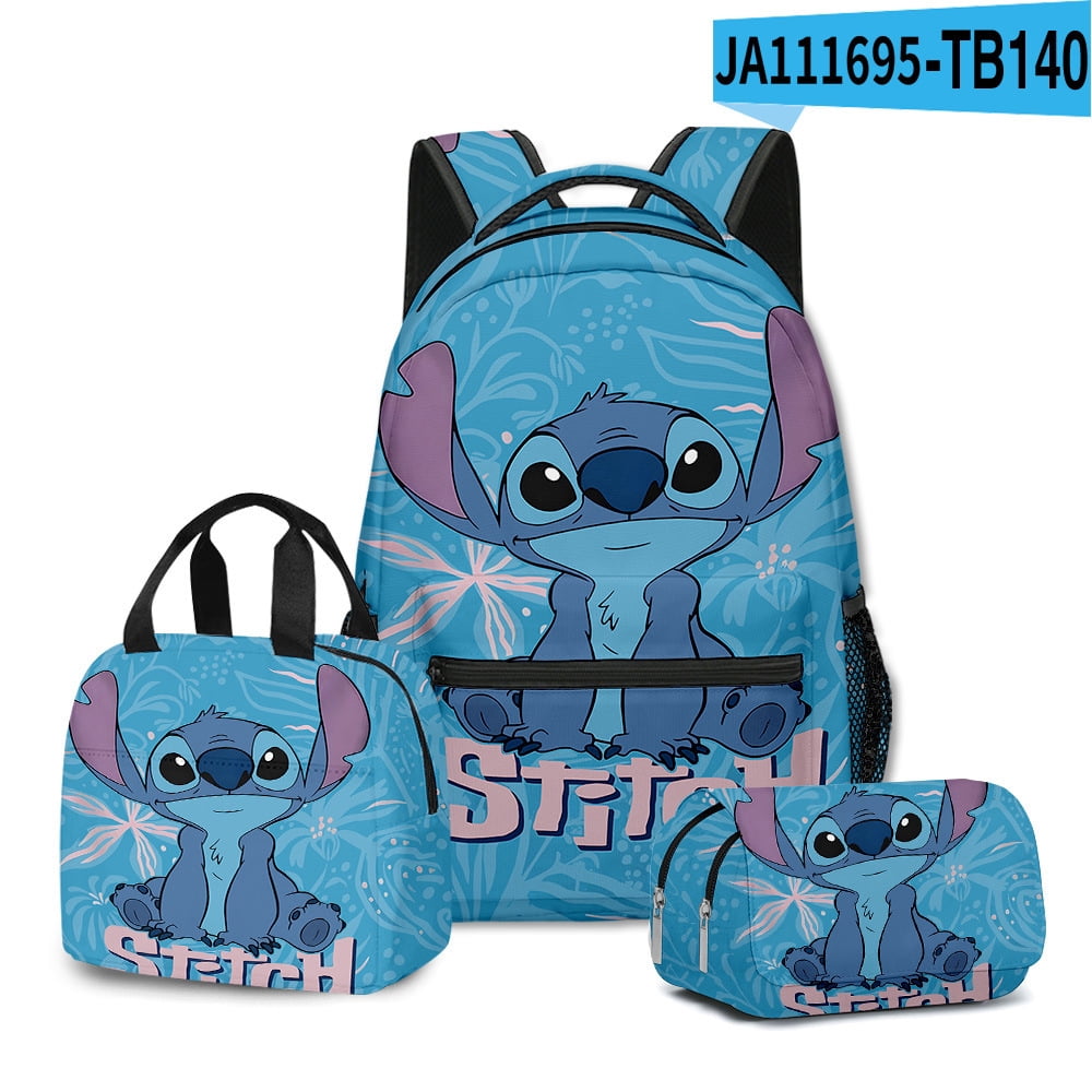 Sti_tch 3-Piece Backpack Set - Cute Cartoon Backpack, Insulated Lunch ...