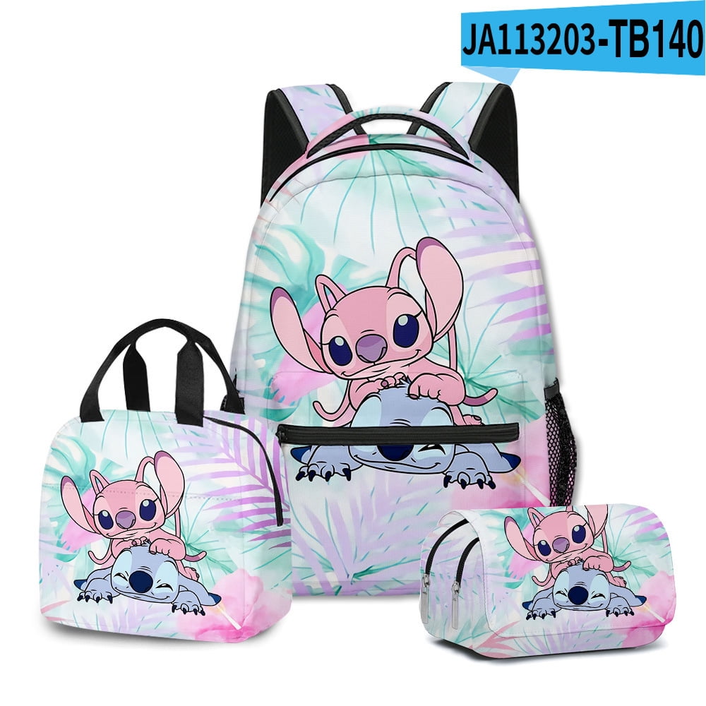 Sti_tch 3-Piece Backpack Set - Cute Cartoon Backpack, Insulated Lunch ...
