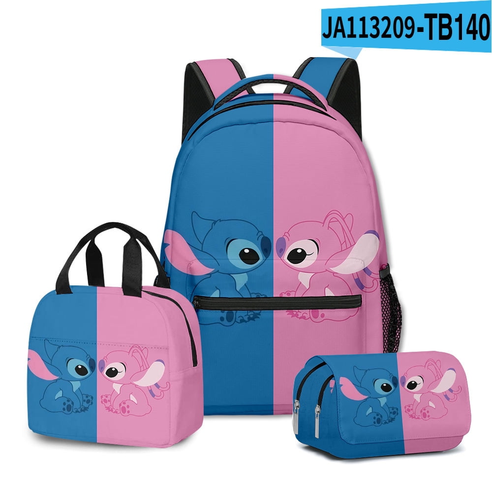 Sti_tch 3-Piece Backpack Set - Cute Cartoon Backpack, Insulated Lunch ...