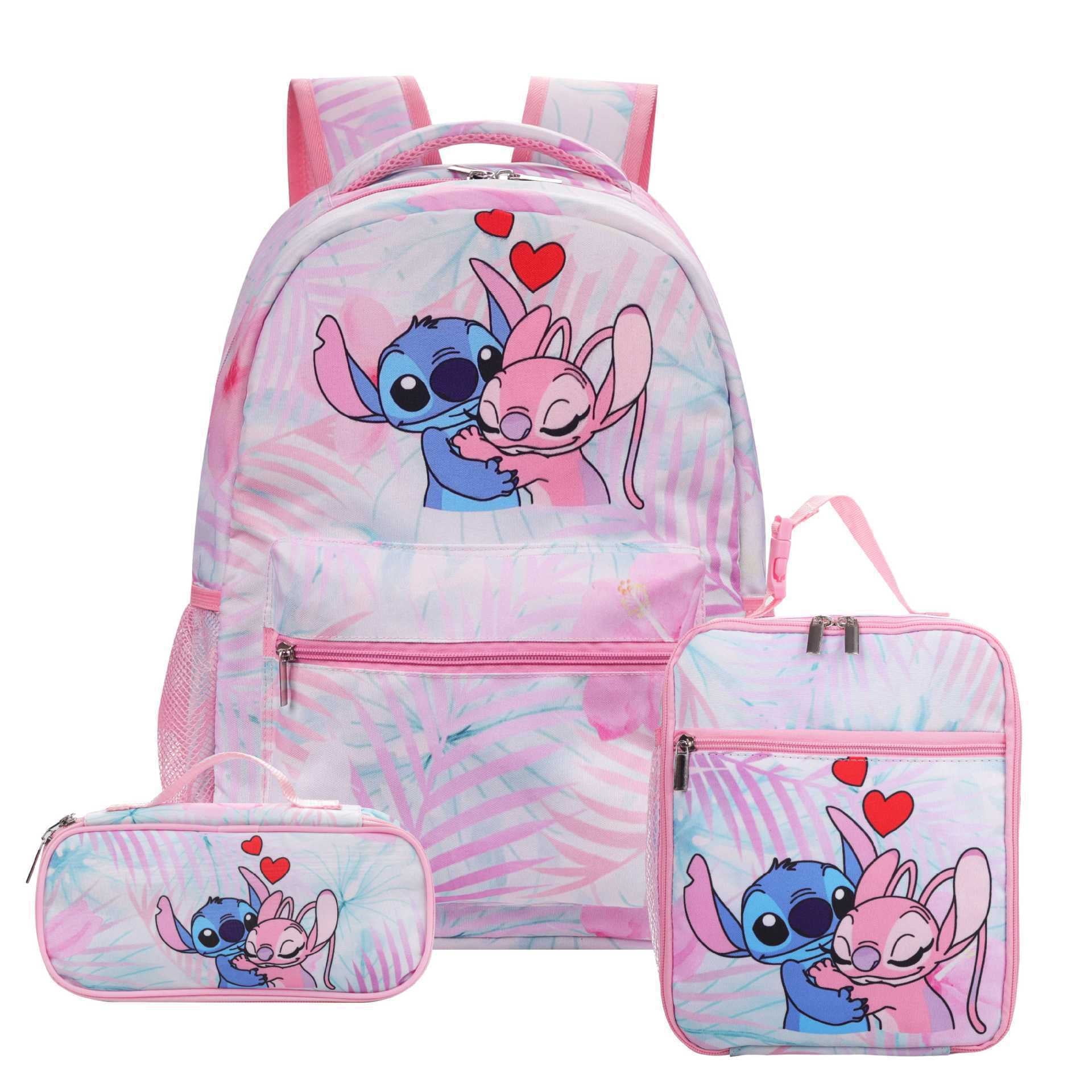Sti_tch 3-Piece Backpack Set - Cute Cartoon Backpack, Insulated Lunch ...