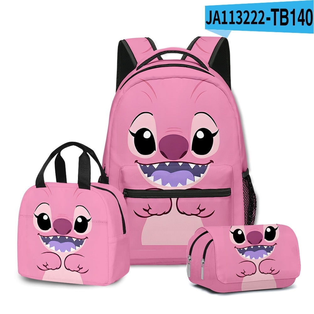 Sti_tch 3-Piece Backpack Set - Cute Cartoon Backpack, Insulated Lunch ...
