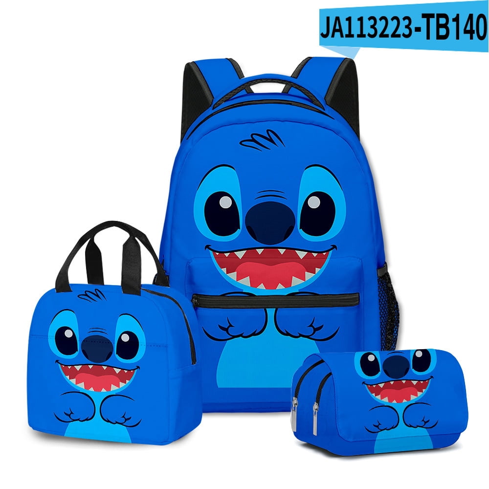 Sti_tch 3-Piece Backpack Set - Cute Cartoon Backpack, Insulated Lunch ...