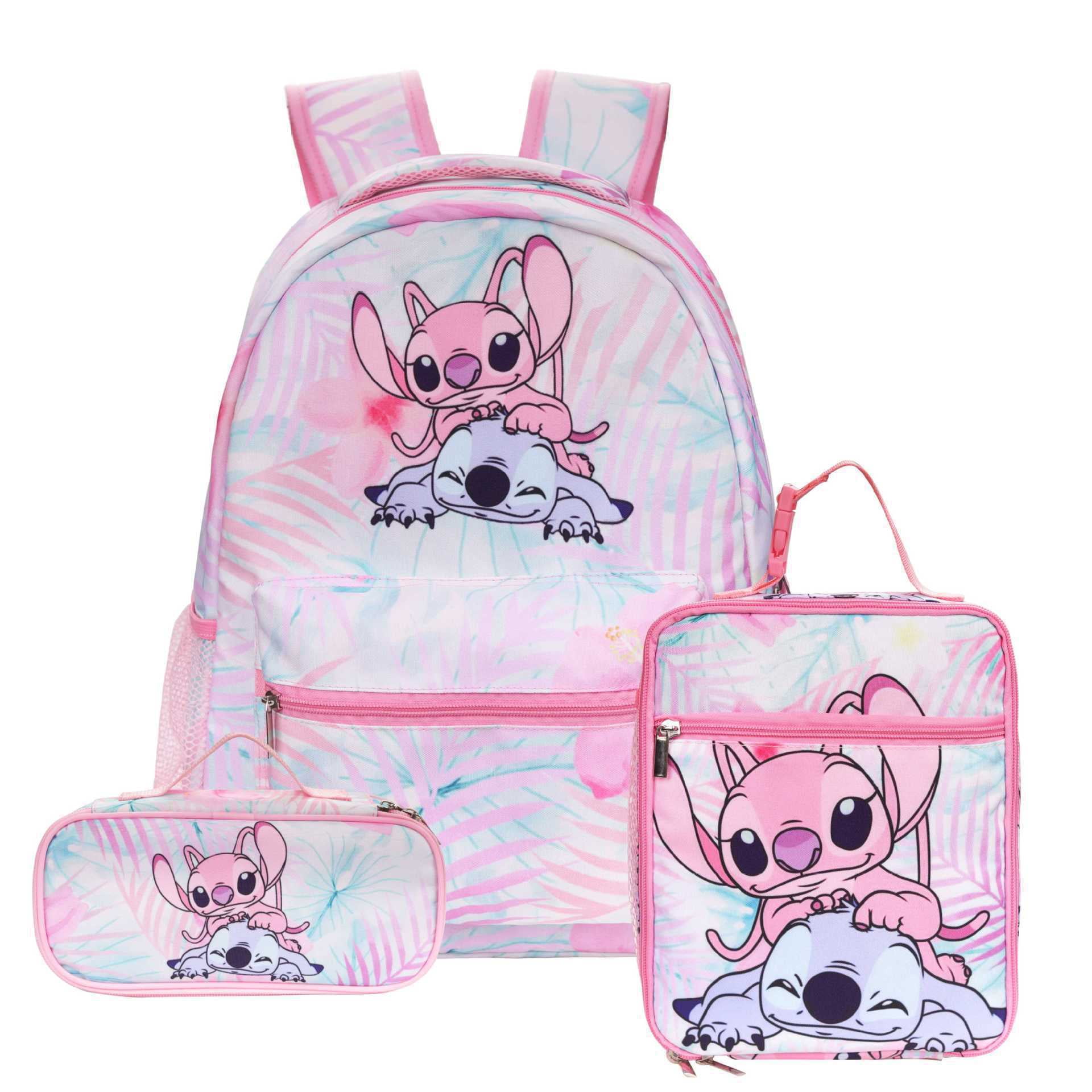 Sti_tch 3-Piece Backpack Set - Cute Cartoon Backpack, Insulated Lunch Bag & Pencil Case ...